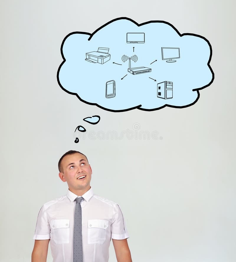 Computer network stock photo. Image of cheerful, person - 34361034