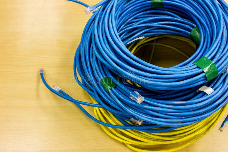 Computer network cable stock image. Image of office, fiber - 33376575
