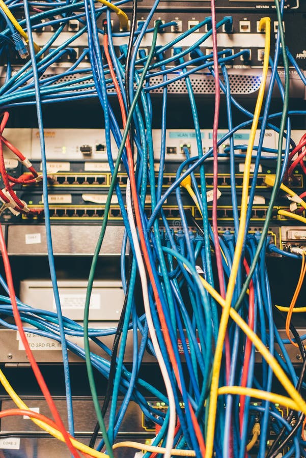 Computer Network Cables stock photo. Image of network - 272564718