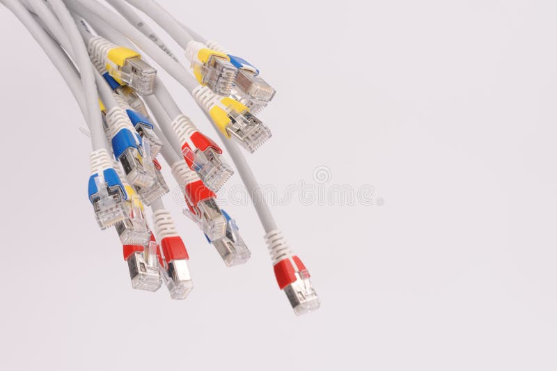 Computer network cables stock image. Image of connector - 39073587