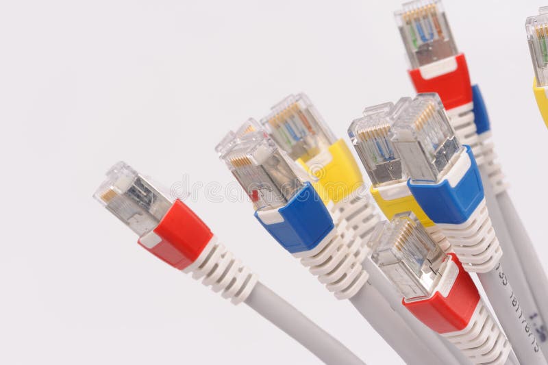 Computer network cables stock image. Image of connector - 39073587