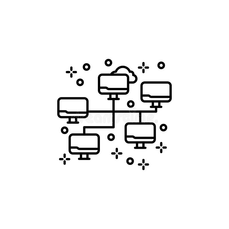 Computer Network Cloud Icon. Element of Computer Icon Stock ...