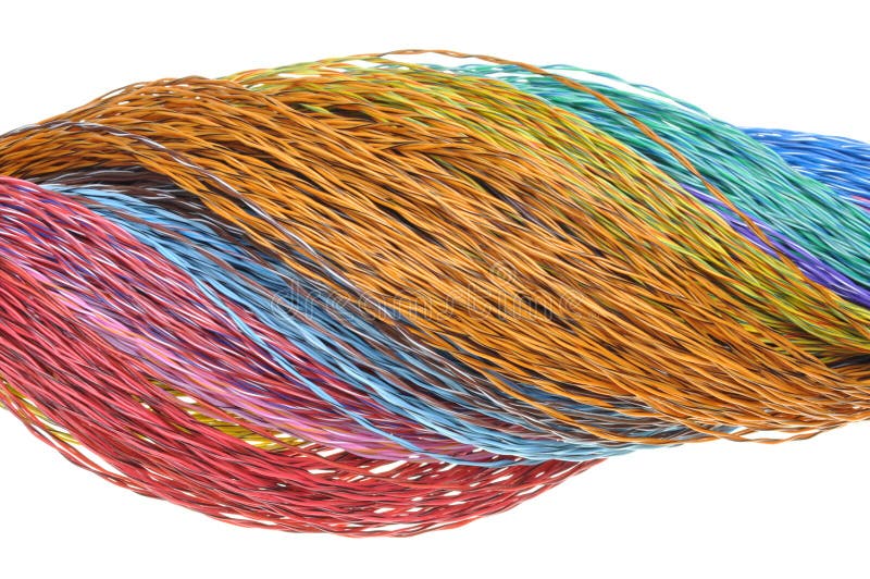 Computer Network Color Wires Stock Photo - Image of link, equipment ...