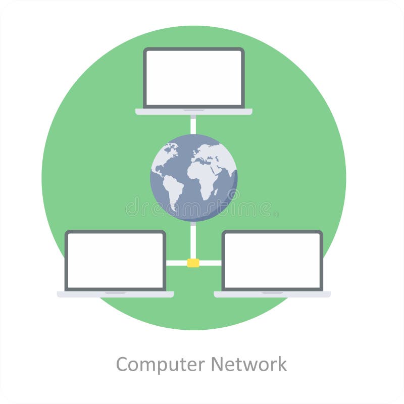 Computer Network stock vector. Illustration of computer - 264951071