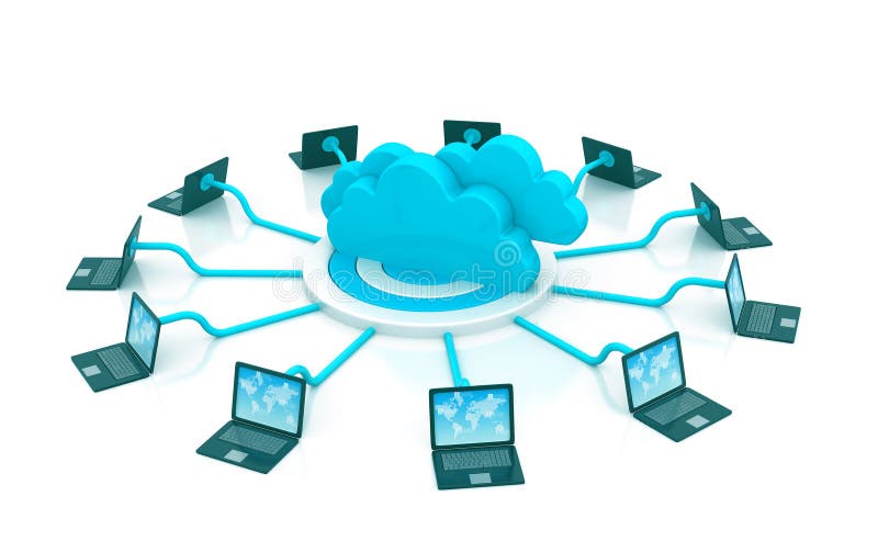 Computer Network stock illustration. Illustration of cloud - 120024730