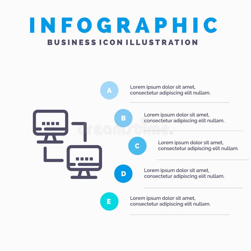 Computer, Network, Computing, Computers Blue Infographics Template 5 ...