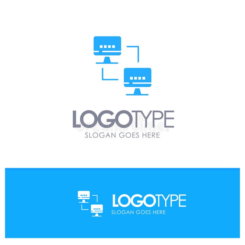 Computer, Network, Computing, Computers Blue Logo Vector Stock Vector ...