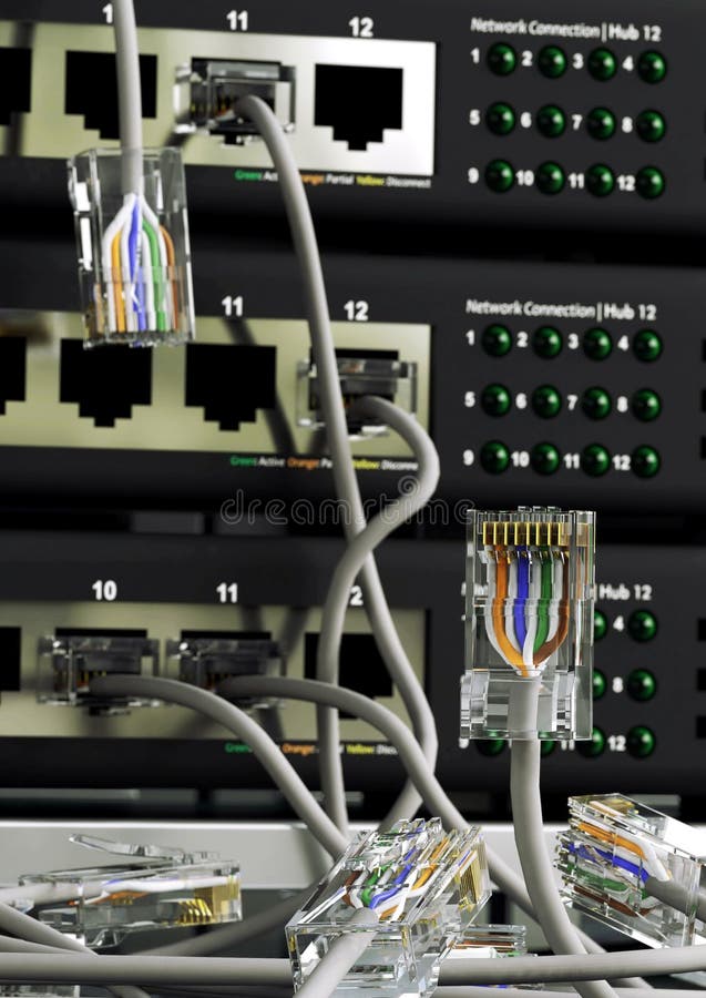 Computer Network Concept stock illustration. Illustration of database ...