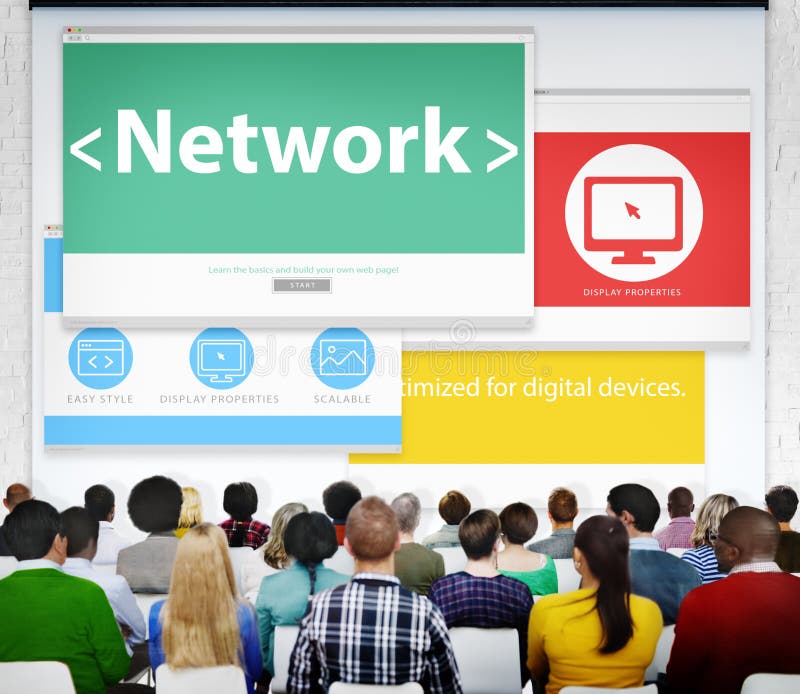Computer Network Connecting Seminar Learning Audience Web Concept Stock ...