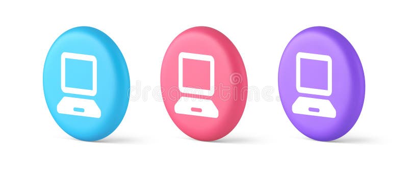 Computer Network Connection Button Digital Information Browsing 3d ...