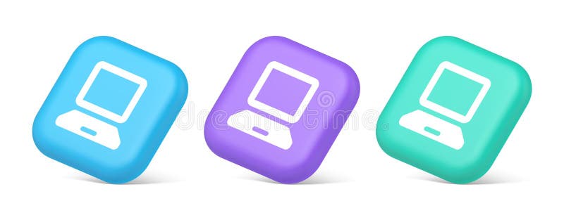 Computer Network Connection Button Digital Information Browsing 3d ...