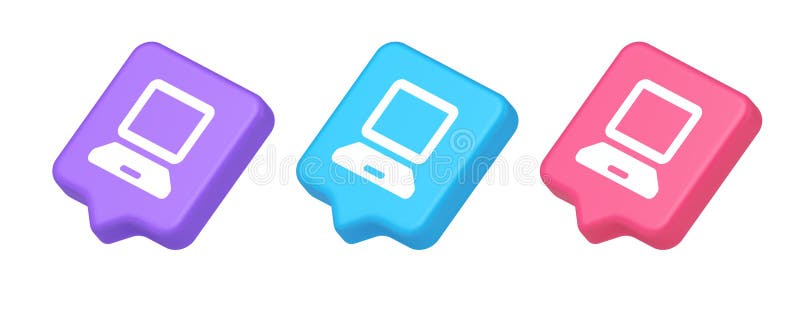 Computer Network Connection Button Digital Information Browsing 3d ...