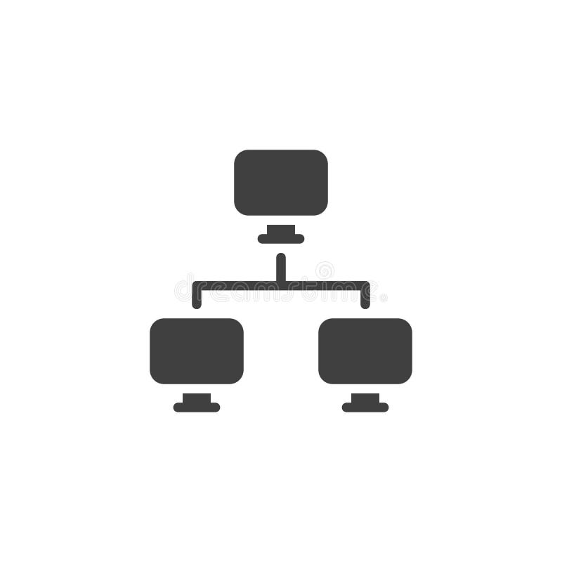 Computer Network Connection Vector Icon Stock Vector - Illustration of ...