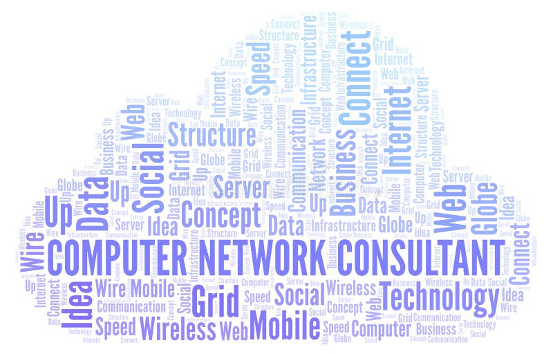 Computer Network Word Cloud. Stock Illustration - Illustration of ...