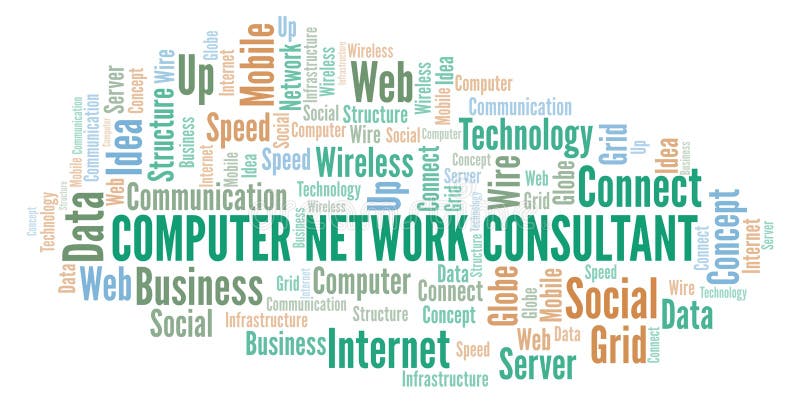 Computer Network Consultant Word Cloud. Stock Illustration ...
