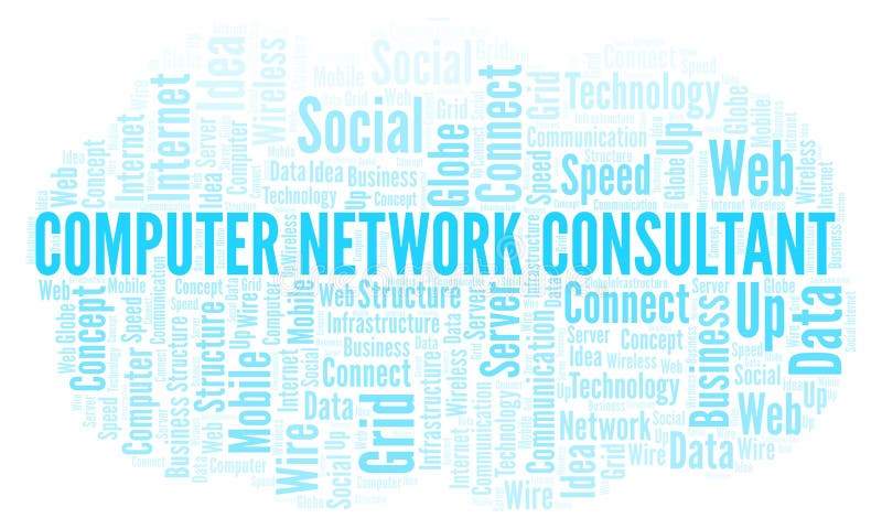 Computer Network Consultant Word Cloud. Stock Illustration ...
