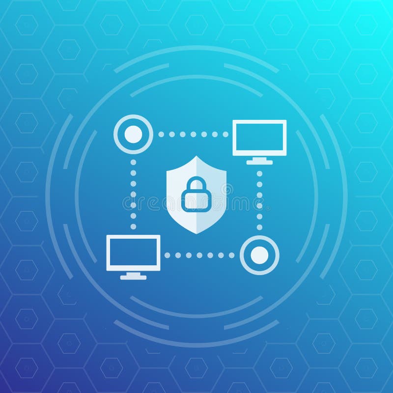 Cyber Security Vector Logo with Shield Stock Vector - Illustration of ...