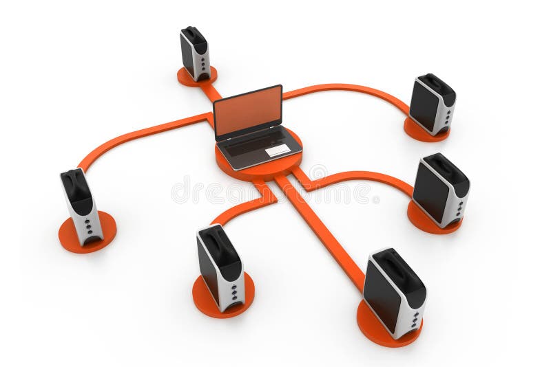 Computer network stock illustration. Illustration of communication ...