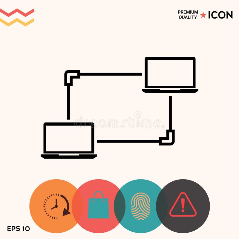 Computer Network, Data Exchange, Transfer Concept Icon Stock Vector ...