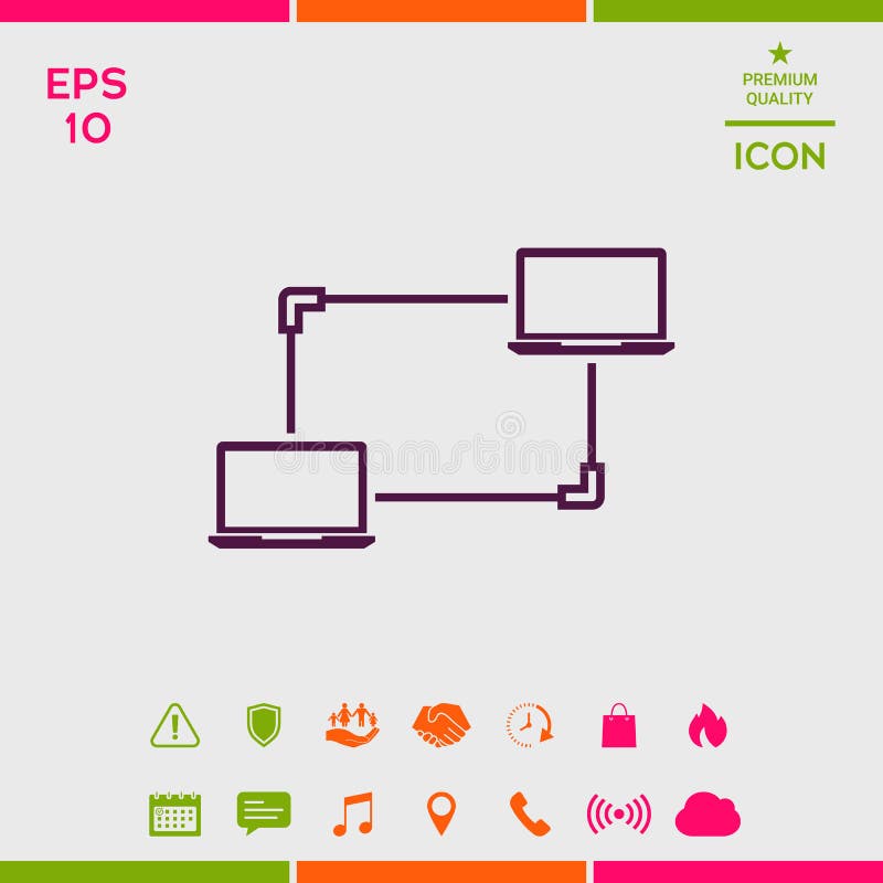 Computer Transmission Information Icon Stock Vector - Illustration of ...