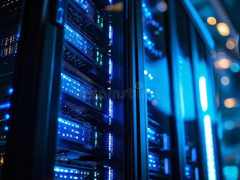 Computer Network Data Storage Server Room Stock Illustration ...