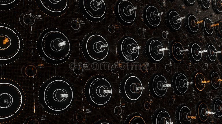 Computer Network Design, Digital Data Transmitted at High Speed, Seamless Loop. Animation Stock ...