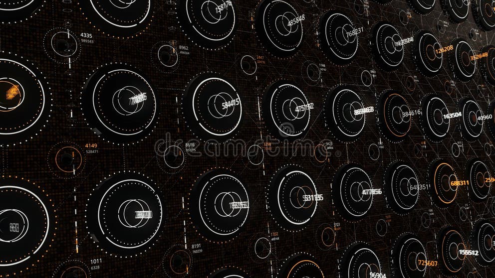 Computer Network Design, Digital Data Transmitted at High Speed, Seamless Loop. Animation Stock ...