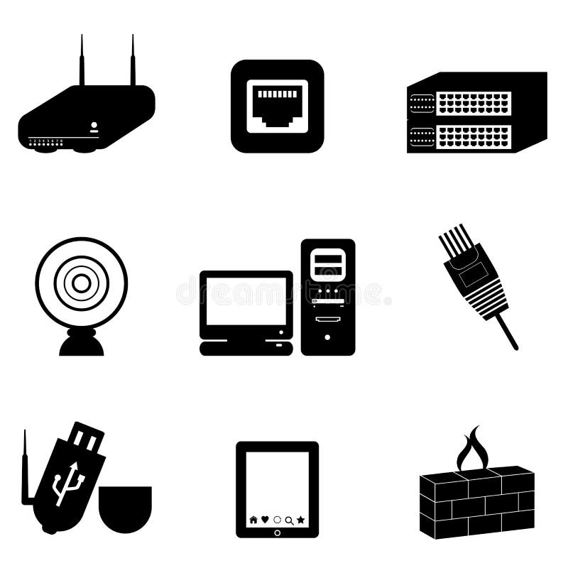 Computer and Technology Icons Stock Vector - Illustration of technology ...