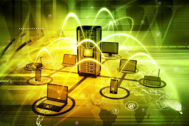 Computer network icon set stock illustration. Illustration of ...