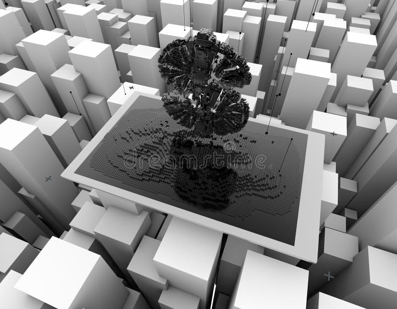 Computer Network Digital Technology, Financial Data Transmission, US ...