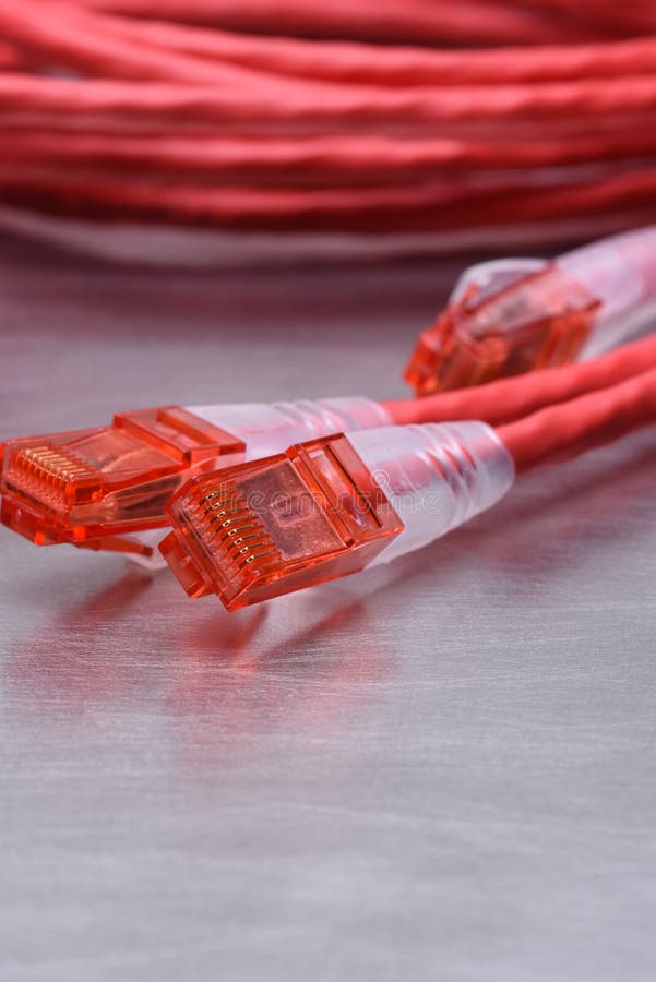 Computer Network Ethernet Cables Stock Photo - Image of connector ...