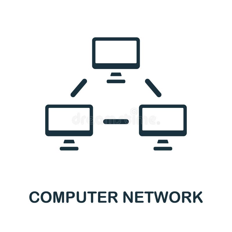Computer Network Flat Icon. Colored Element Sign from Networking ...