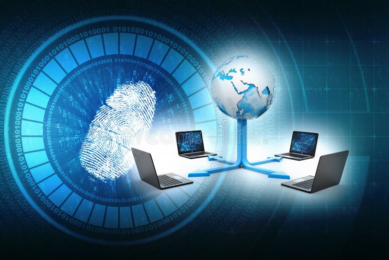 Computer Connected with Each Other, Global Internet Concept Stock ...