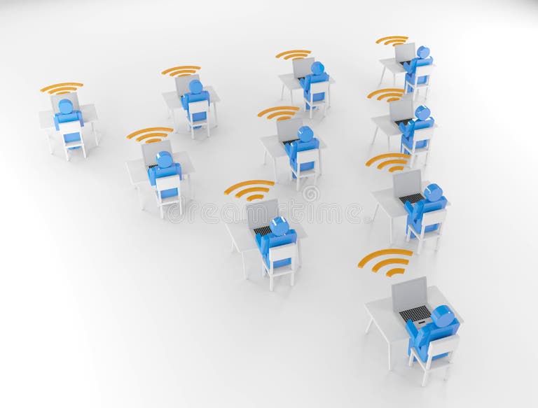 Computer Network stock illustration. Illustration of generated - 32009109