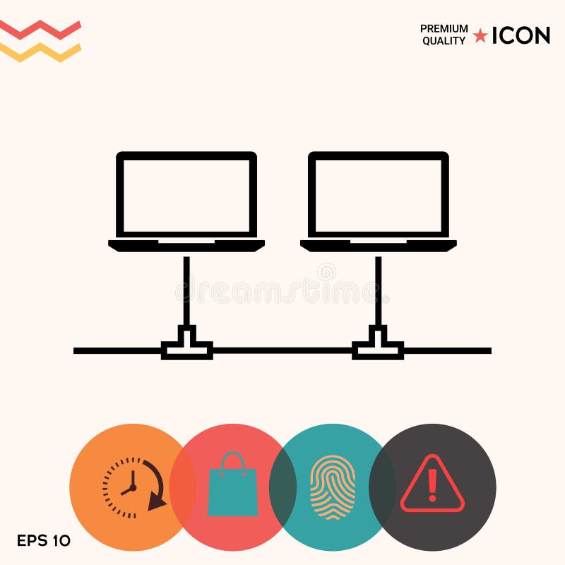 Computer network Icon stock vector. Illustration of data - 105773207