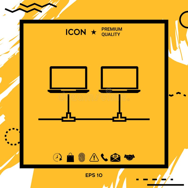 Computer network Icon stock vector. Illustration of computer - 105922686