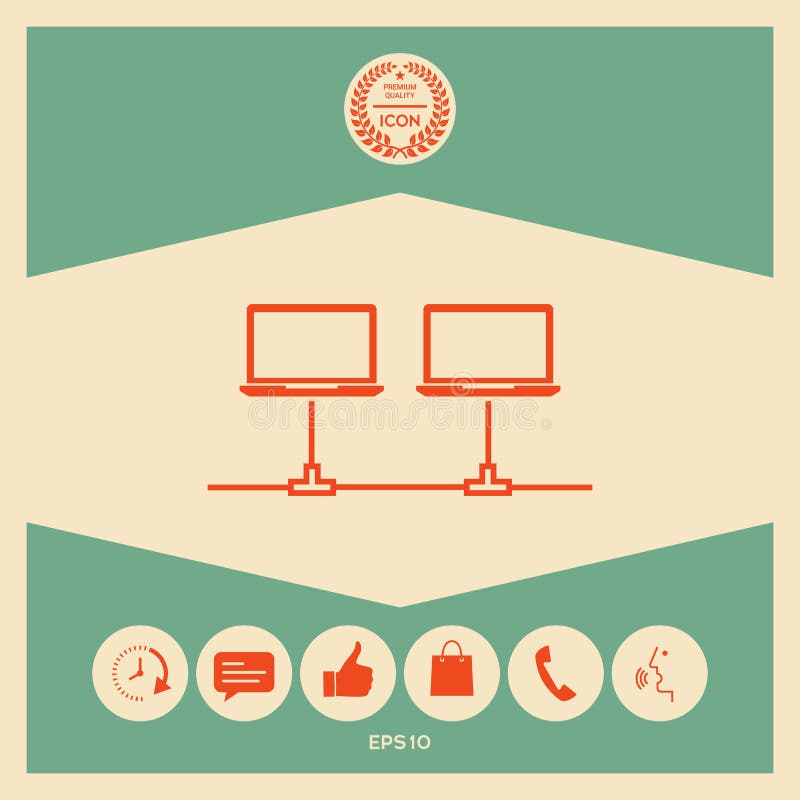 Computer network Icon stock vector. Illustration of graphic - 118115825