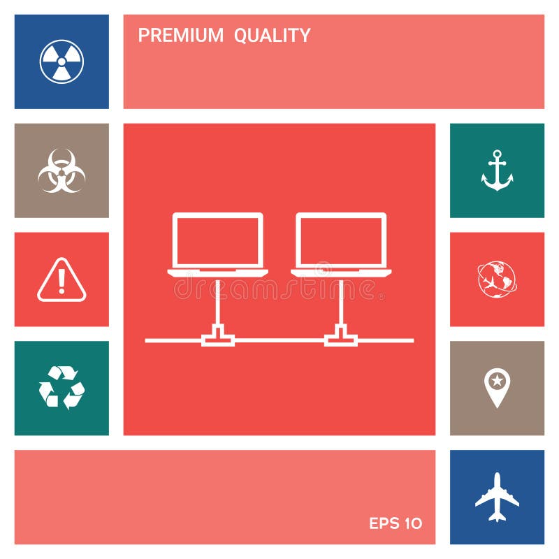 Computer Network Icon . Elements for Your Design Stock Vector ...