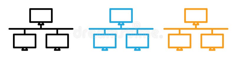 Computer Network Icon Representing Data Exchange and Digital ...