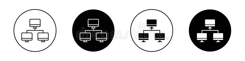 Computer network icon stock vector. Illustration of monitor - 307758455