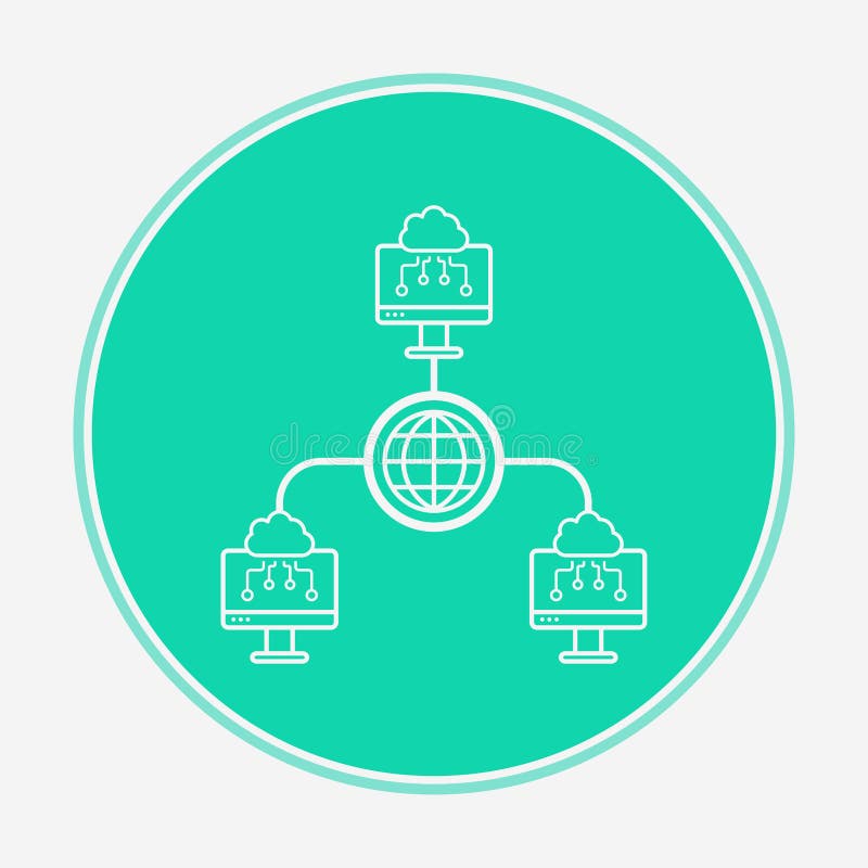 Computer Network Vector Icon Sign Symbol Stock Vector - Illustration of ...