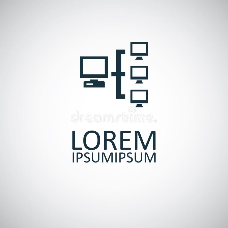 Computer Network Icon. Trendy Simple Stock Vector - Illustration of ...