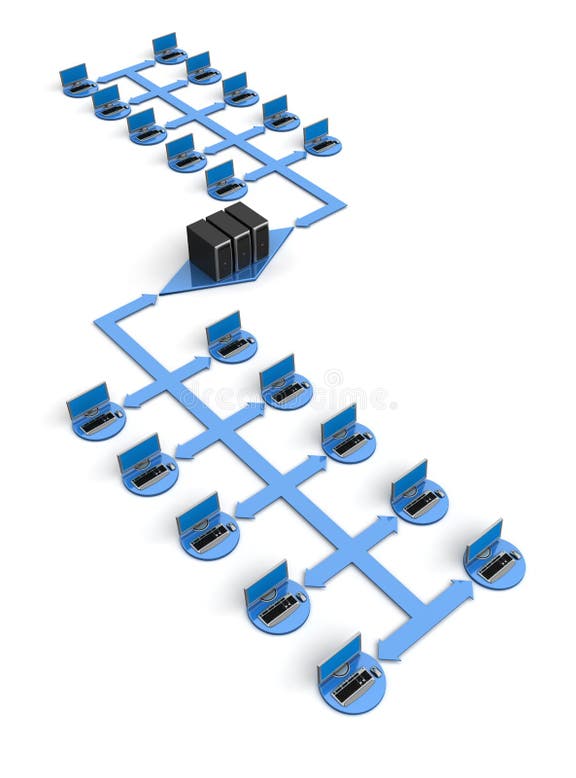 Computer Network stock illustration. Illustration of digitally - 33790396