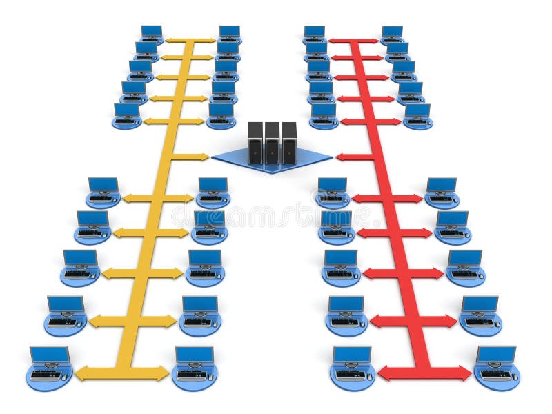 Computer Network stock illustration. Illustration of business - 33863299