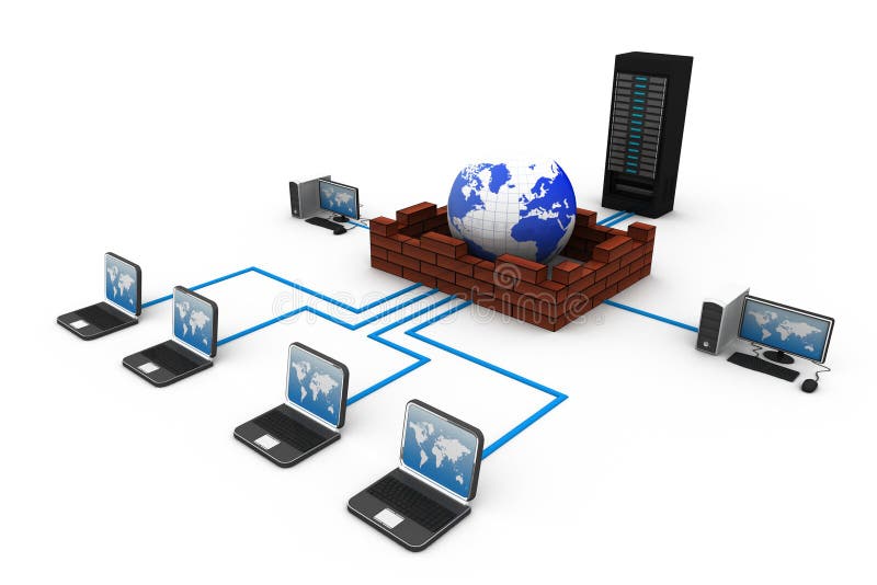 Computer Network stock illustration. Illustration of computer - 43858063