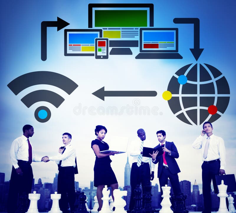 Computer Network Internet Technology Connection Concept Stock Image ...