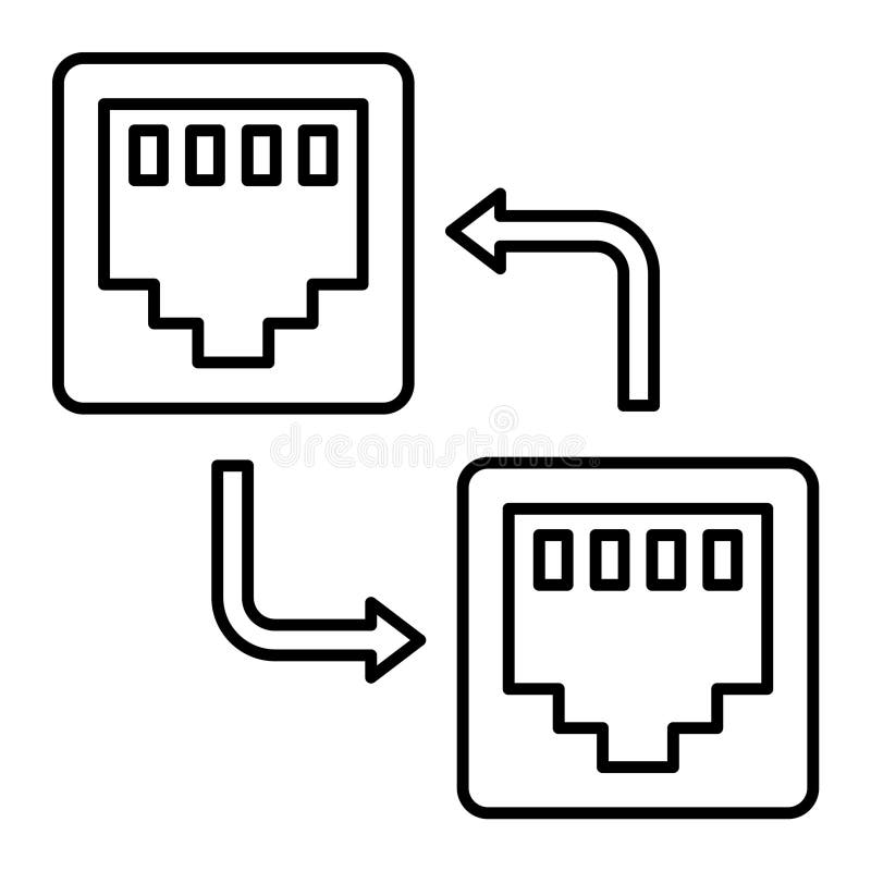Computer Network Isolated Vector Icon Stock Vector - Illustration of ...