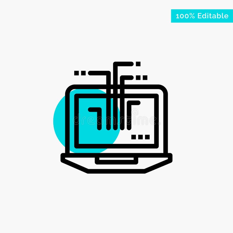 Computer, Network, Laptop, Hardware Turquoise Highlight Circle Point ...