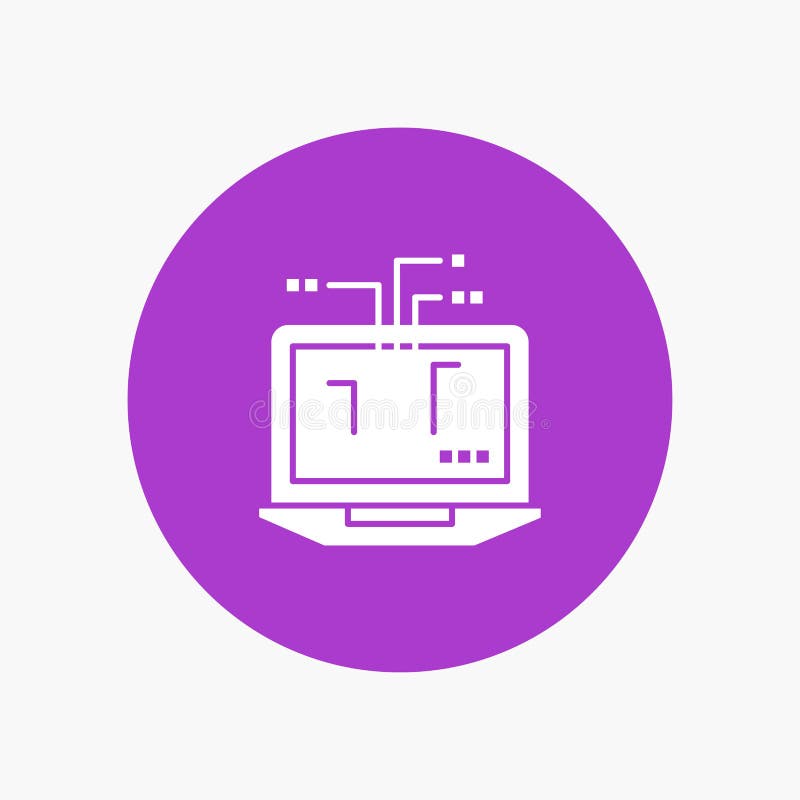 Computer, Network, Laptop, Hardware White Glyph Icon Stock Vector ...