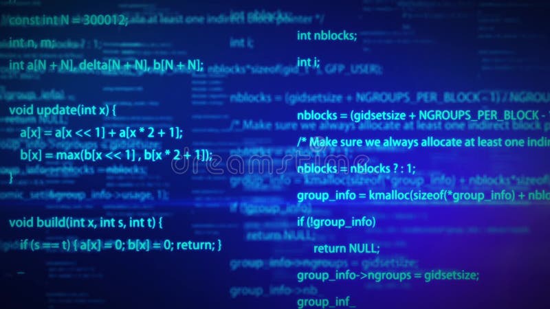 Computer Network and Program Code Stock Video - Video of scrolling ...